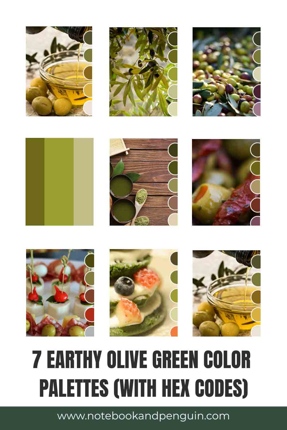 7 Earthy Olive Green Color Palette Ideas (With Hex Codes)