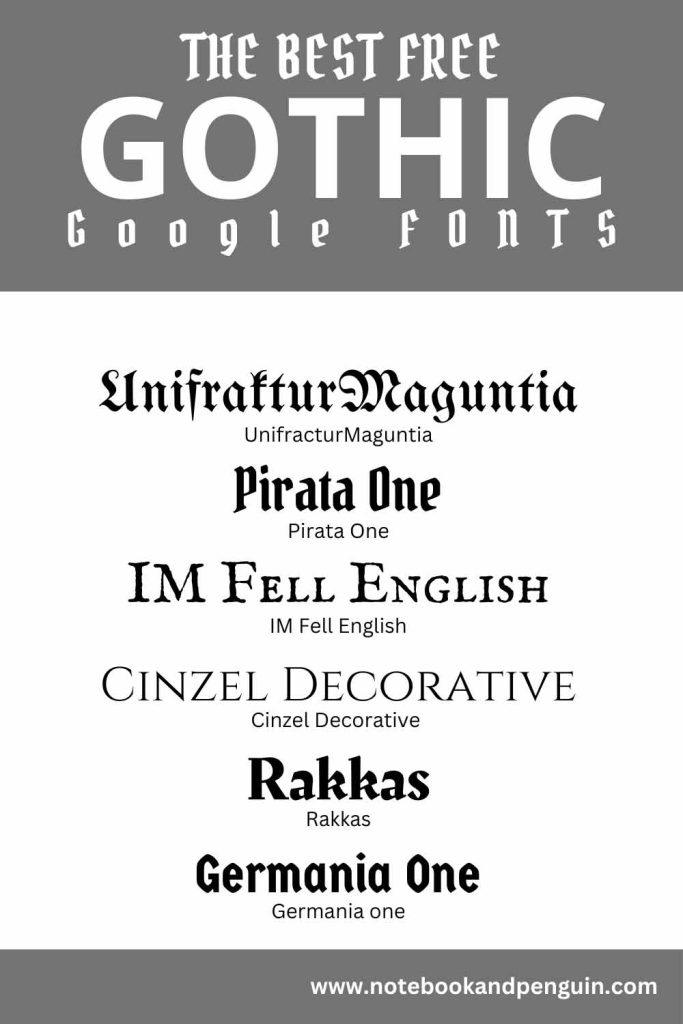 35 Old English, Blackletter And Gothic Fonts (With Examples)