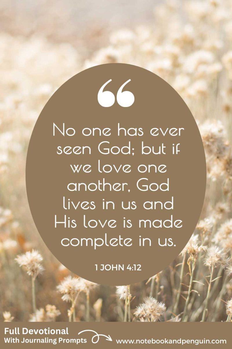 Daily Devotional: 1 John 4:12 (Demonstrating God's Love)