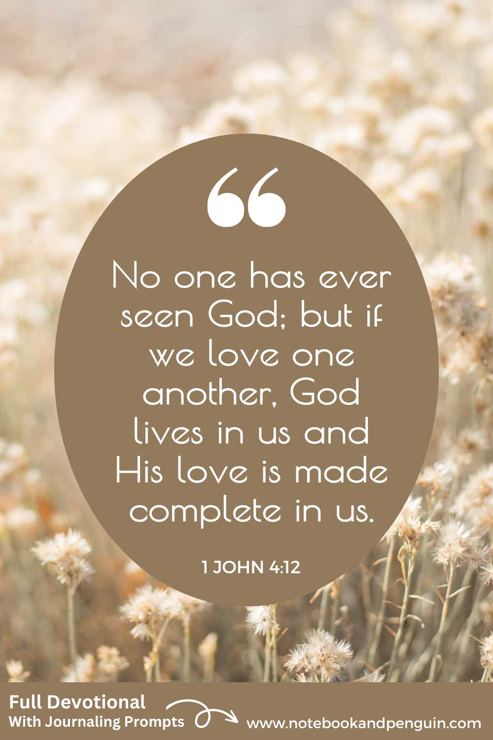 Daily Devotional: 1 John 4:12 (Demonstrating God's Love)
