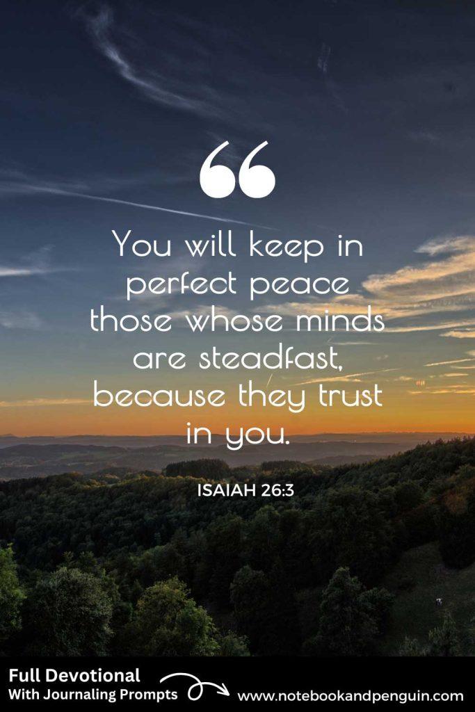 Daily Devotional: Isaiah 26:3 (Finding Perfect Peace)