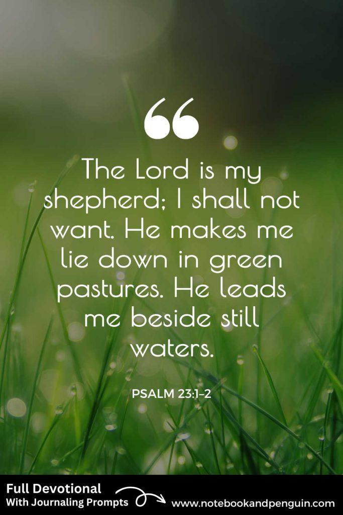 Daily Devotional: Psalm 23:1–2 (The Lord Is My Shepherd)