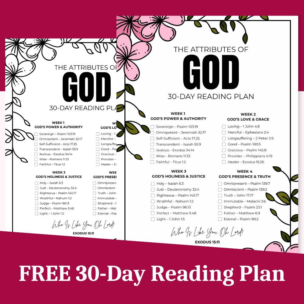 30 Awesome Attributes Of God (+ FREE Reading Plan Printable)