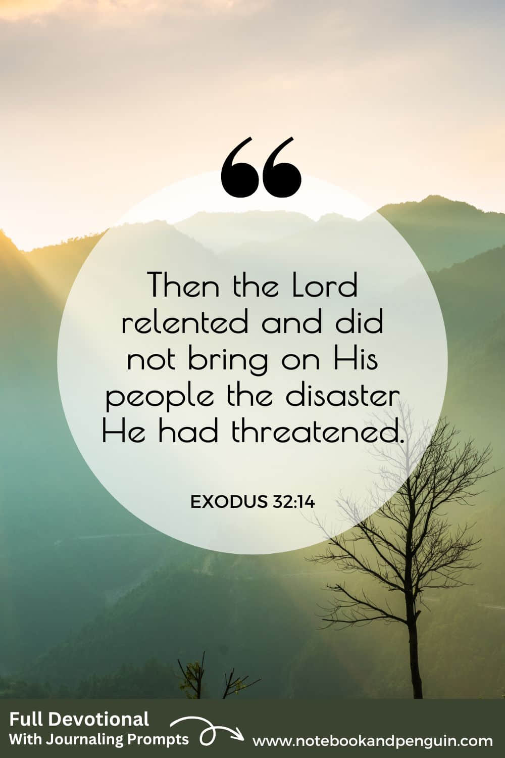 Devotional: Exodus32:14 (Prayer That Changes God's Mind)