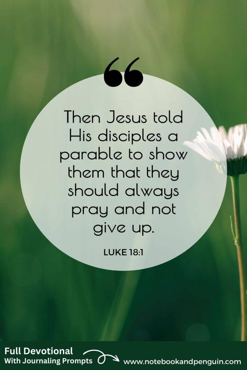 Devotional: Luke 18:1 (Prayers That Never Give Up)