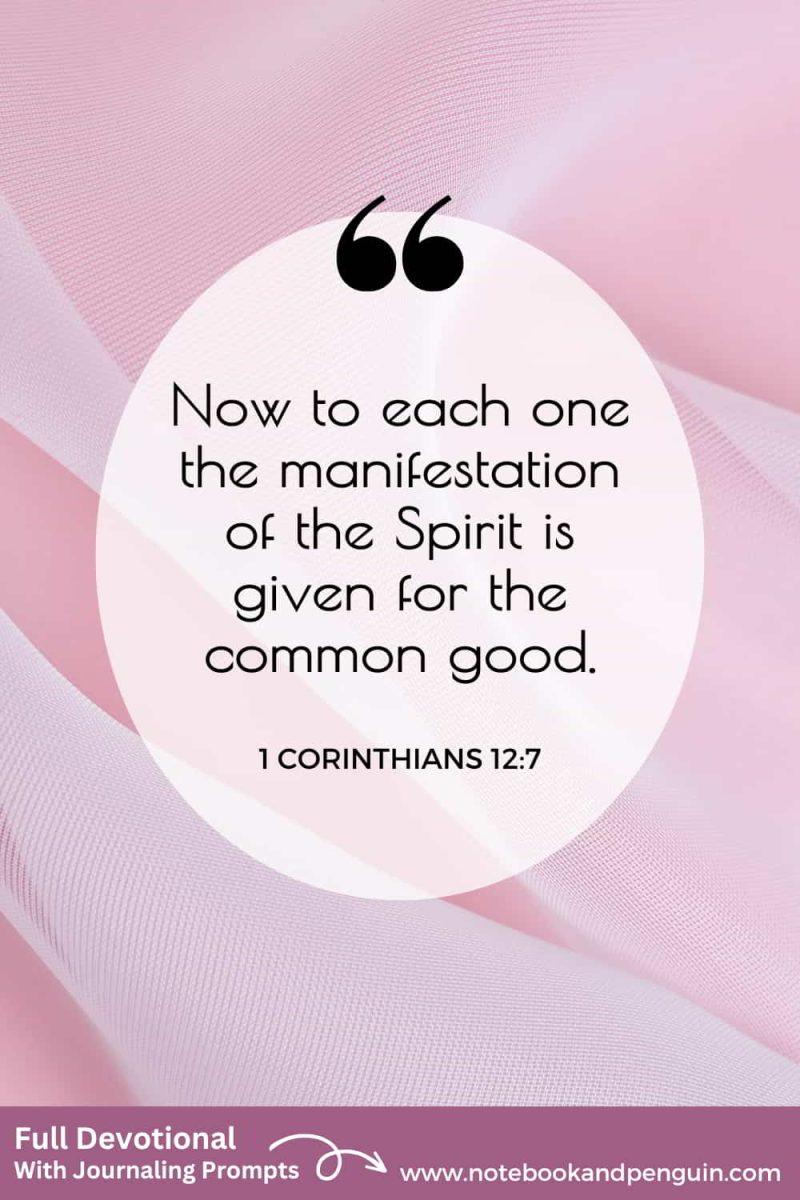 Discovering Your Spiritual Gifts (1 Corinthians 12:7)