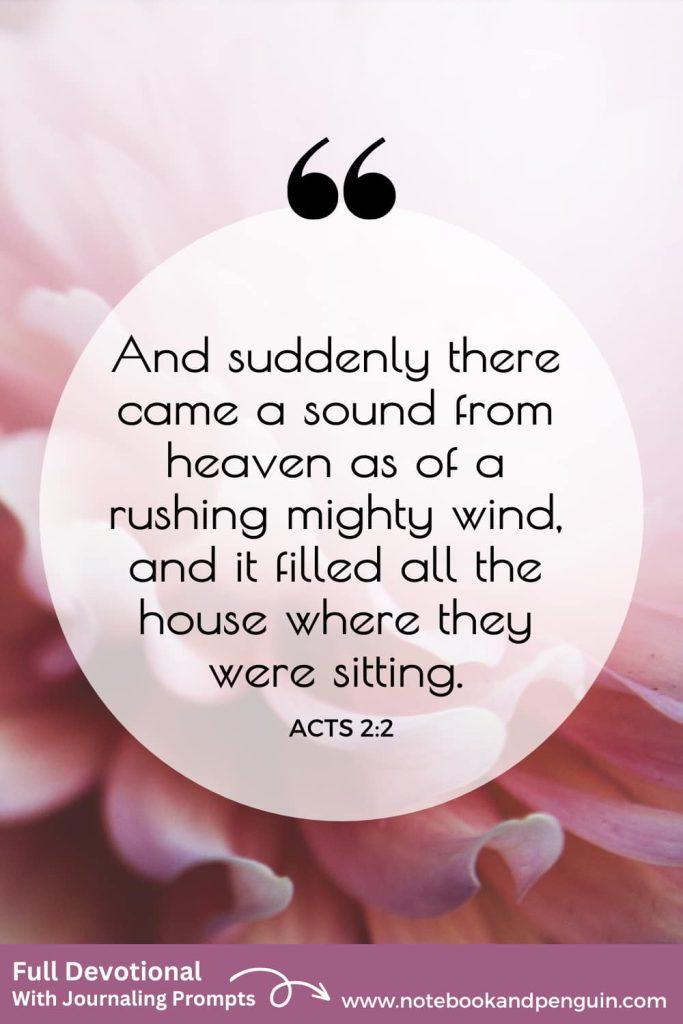 Pentecost Devotional: Living A Spirit-Lead Life (Acts 2:2)