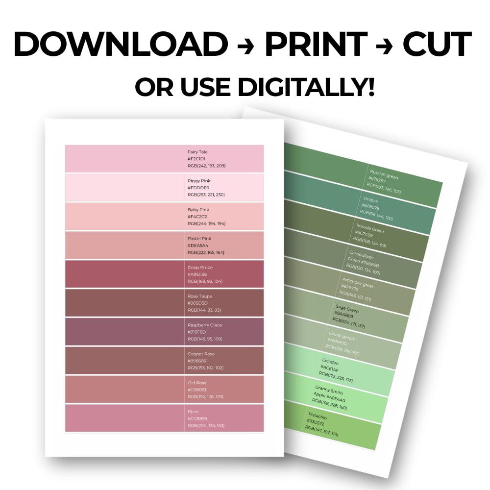 Printable Color Swatch Book: 500+ Hex Codes & RGB Values
