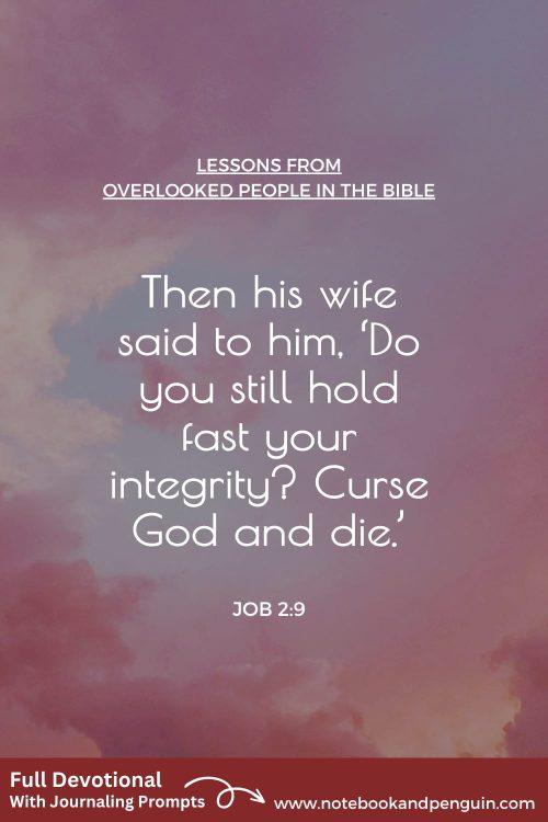 Was Job’s Wife Really Just A Villain? (Job 2:9)