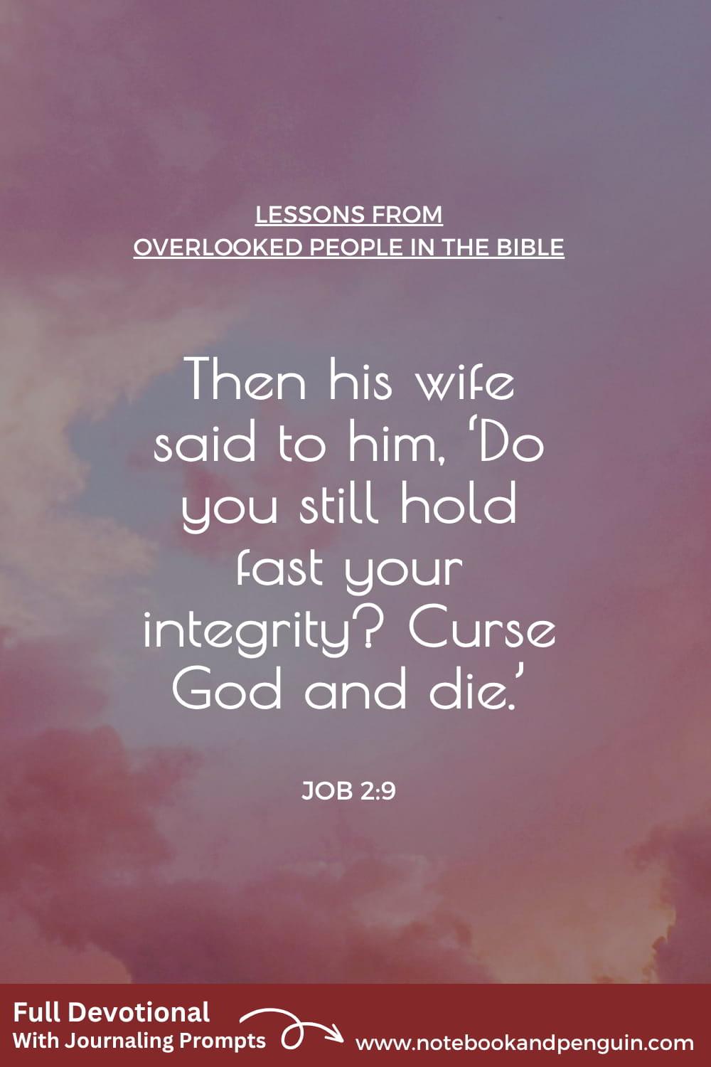 Was Job’s Wife Really Just A Villain? (Job 2:9)