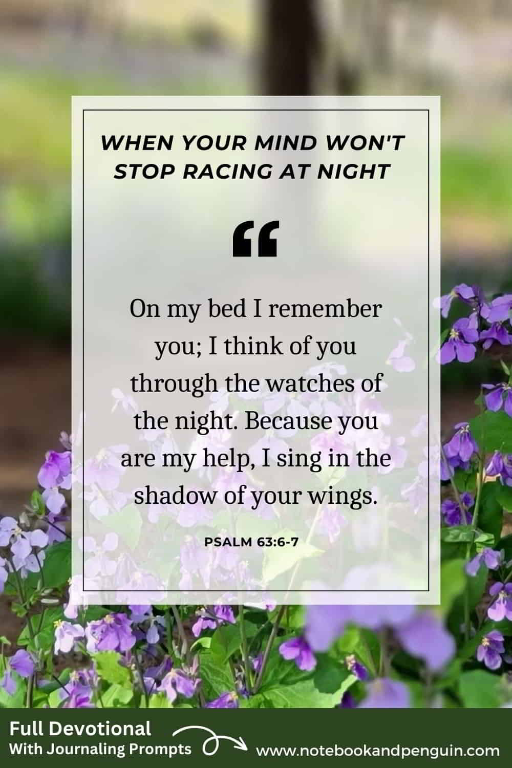 How To Stop Racing Thoughts At Night: Psalm 63v6 Devotional