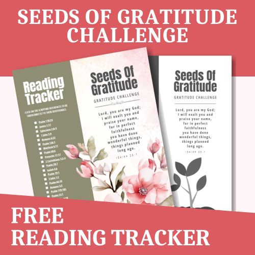 FREE Christian Gratitude Challenge: With PDF Reading Tracker