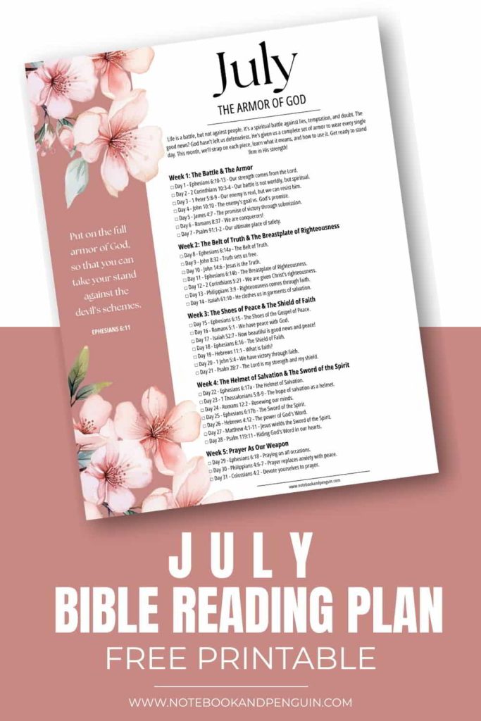 July Bible Reading Plan 2026 (With FREE PDF Printable)