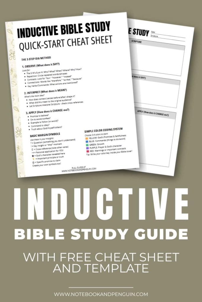 Inductive Bible Study Method For Beginners + Free Templates