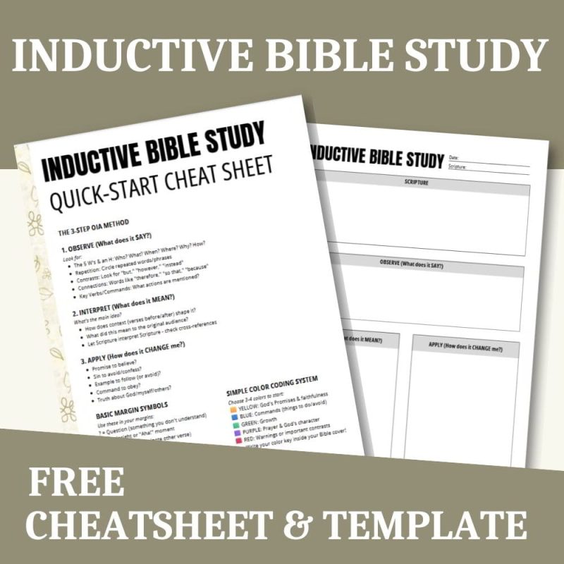 Inductive Bible Study Method For Beginners + Free Templates