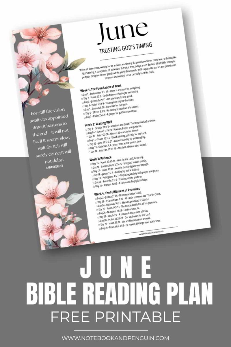 June Bible Reading Plan 2026 (With FREE PDF Printable)