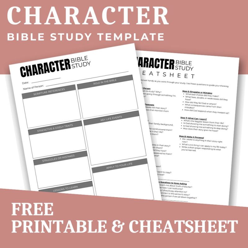 Character Bible Study Method For Beginners (With Free PDF)