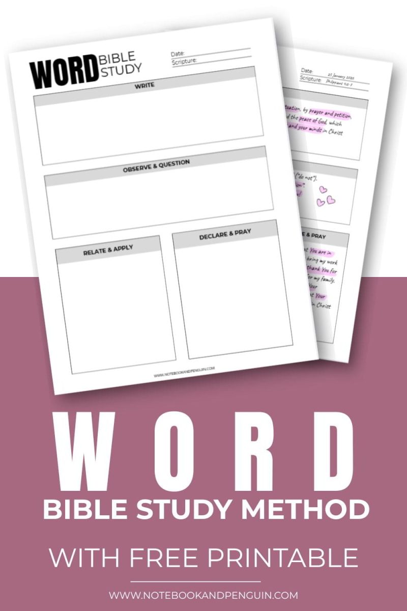 WORD Bible Study Method (Step-by-Step Guide + Template)