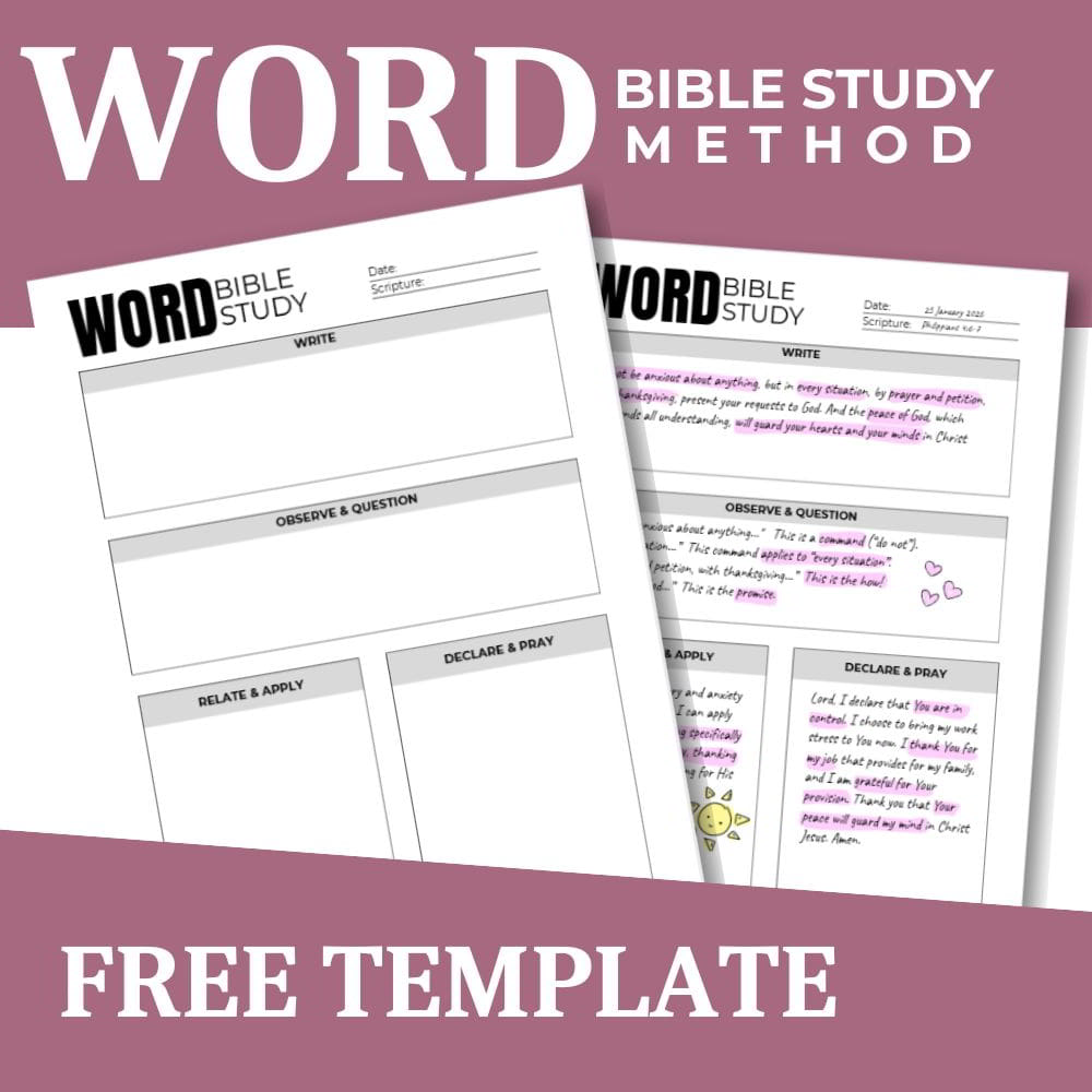 WORD Bible Study Method (Step-by-Step Guide + Template)