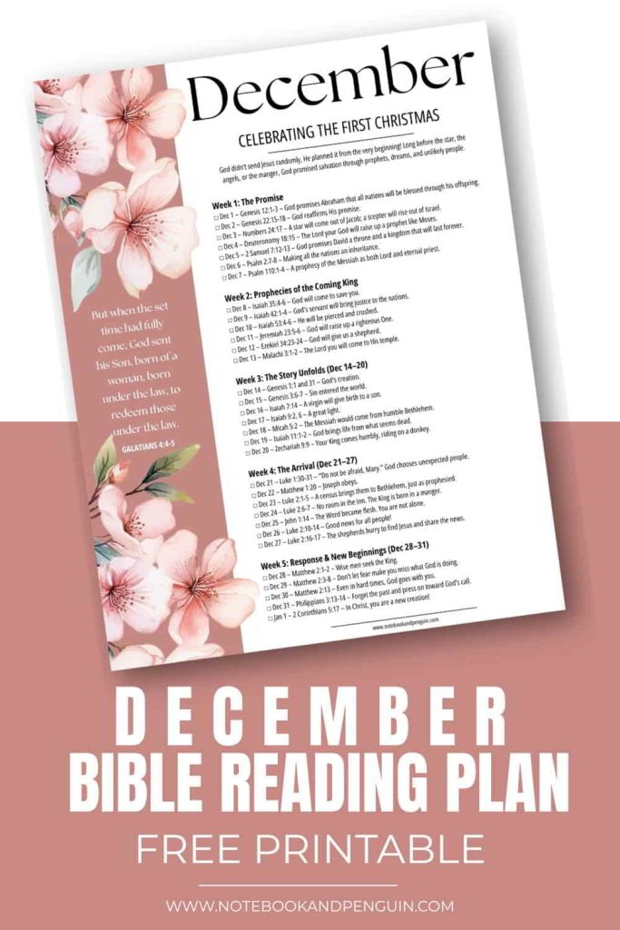 31-Day Christmas Bible Reading Plan: With Free Printable!